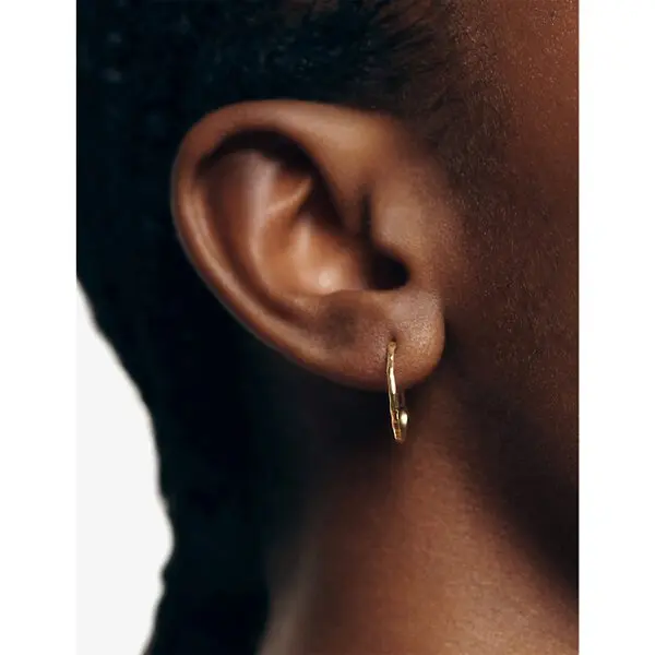 Monica Vinader 14ct Hoop Earrings - Yellow Gold