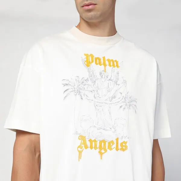 Palm Angels Off Angel Pencil T Shirt In White - 11% Off | Editorialist