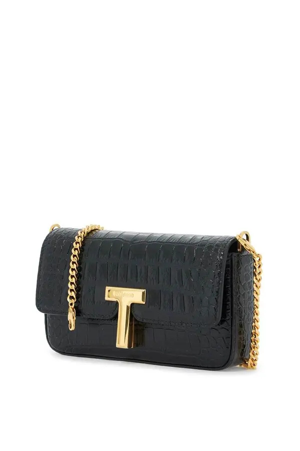 TOM FORD Mini Wallis Crocodile-print Leather Bag