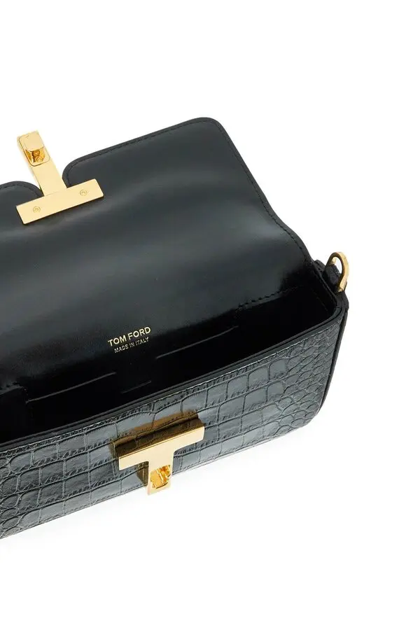 TOM FORD Mini Wallis Crocodile-print Leather Bag