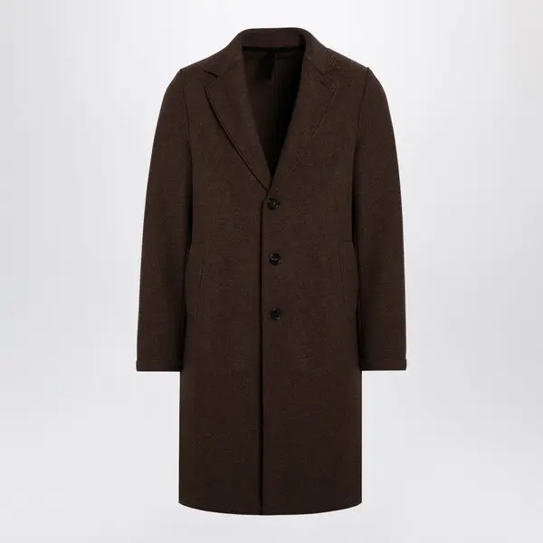 Harris Wharf London Single Breasted Virgin Wool Coat - Brown