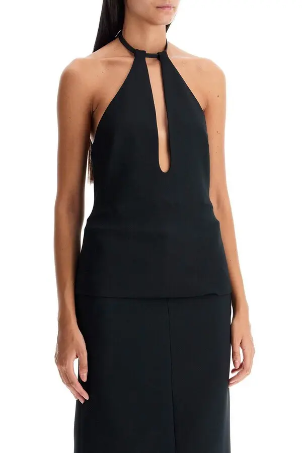 Attico Halter Top With Open Back