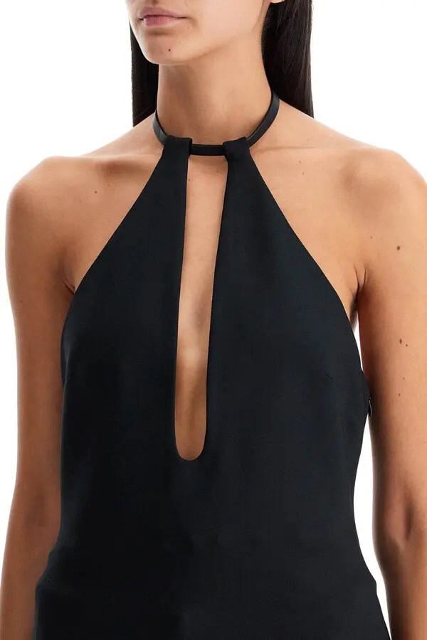 Attico Halter Top With Open Back