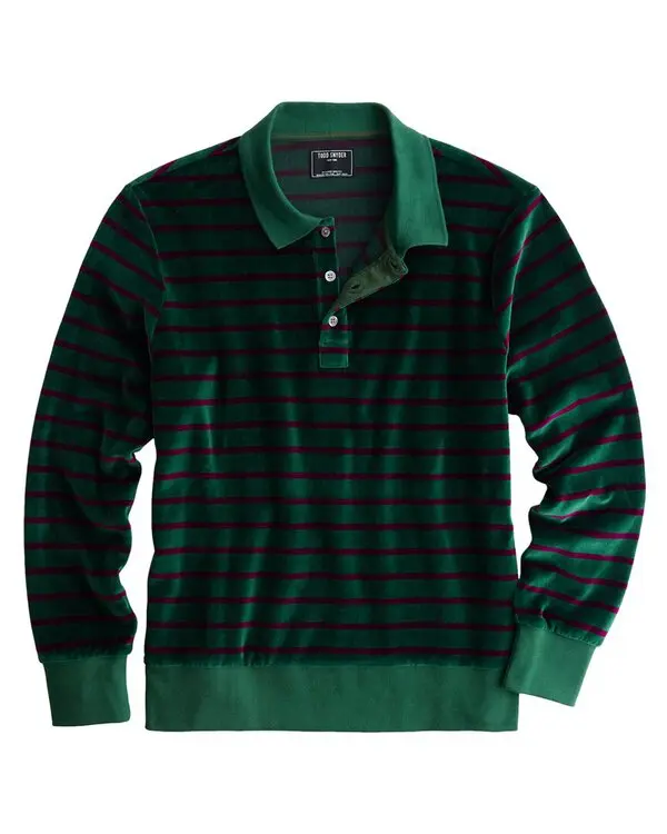 Todd Snyder Long Sleeve Polo In Green 57% Off Editorialist