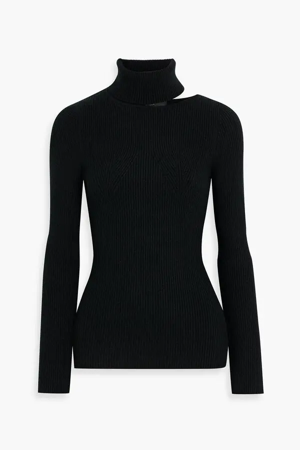 Arch4 Opal Cutout Cashmere Turtleneck Sweater - Black