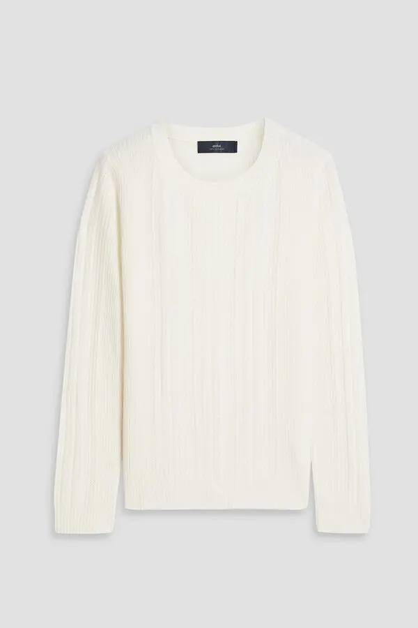 Arch4 Coombe Ribbed Pointelle-knit Cashmere Sweater