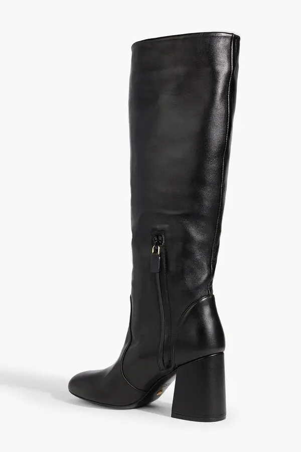 STUART WEITZMAN Glossed-leather Knee Boots - Black