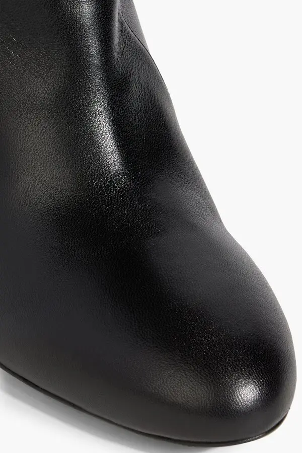 STUART WEITZMAN Glossed-leather Knee Boots - Black
