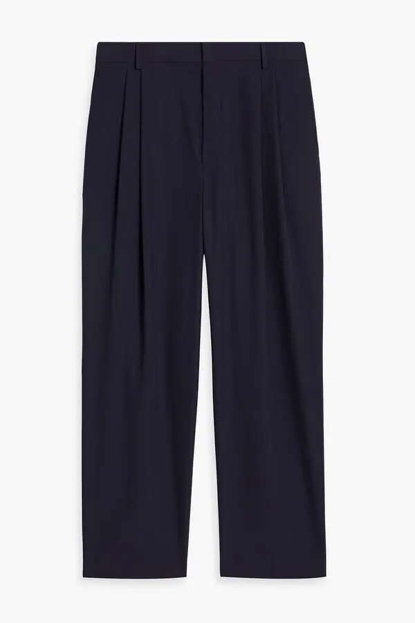 Dries Van Noten Tapered Wool-twill Pants - Midnight Blue