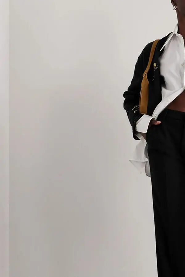 Ami Twill Flared Pants - Black