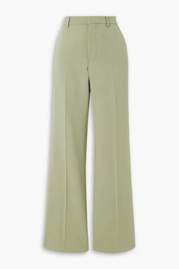 Ami Twill Flared Pants - Light Green