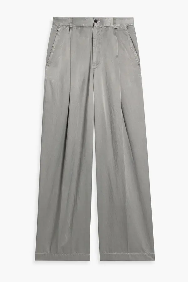 Dries Van Noten Wide-leg Cupro-cotton Twill Pants