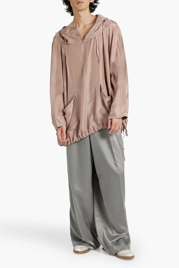 Dries Van Noten Wide-leg Cupro-cotton Twill Pants
