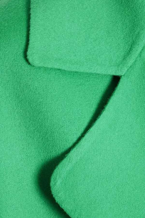 Stella McCartney Double-breasted Wool-felt Coat - Green