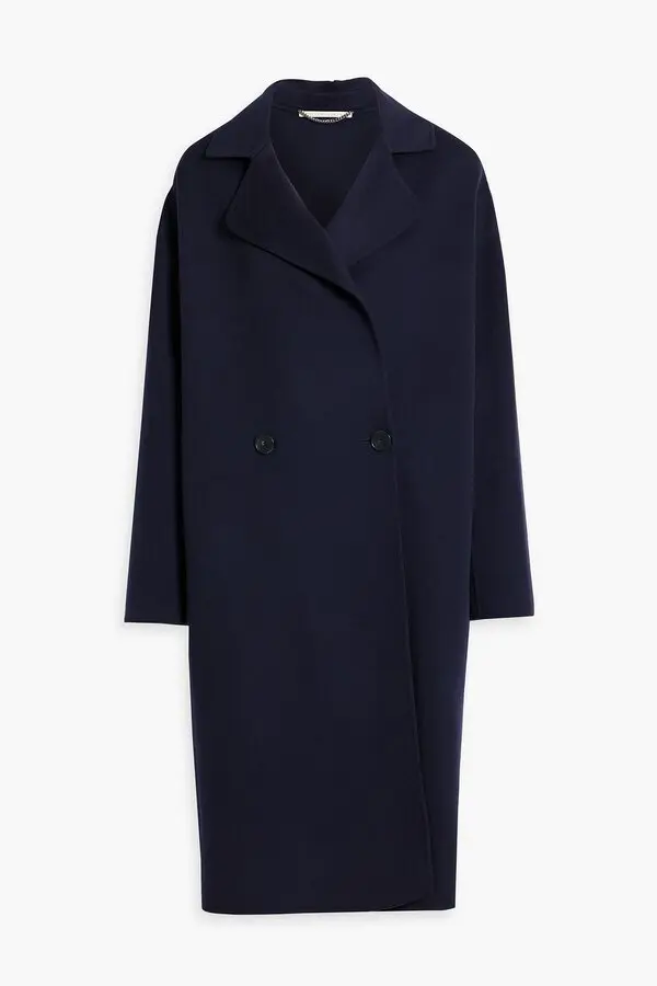 Stella McCartney Double-breasted Wool-felt Coat - Midnight Blue