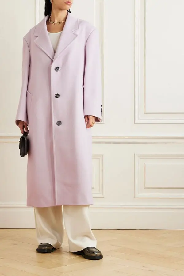 Ami Wool-blend Twill Coat
