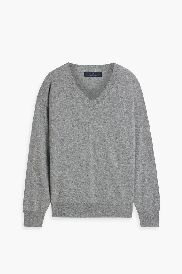 Arch4 Samira Metallic Cashmere Sweater - Gray