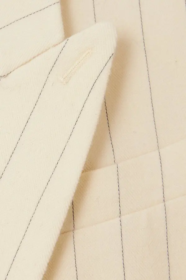 Zimmermann Luminosity Oversized Double-breasted Pinstriped Blazer - Cream