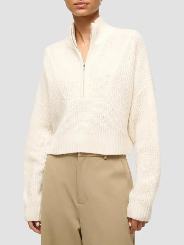 Staud Hampton Cashmere Crop Sweater