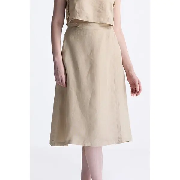 REISTOR Overlap Midi Skirt - Neutral