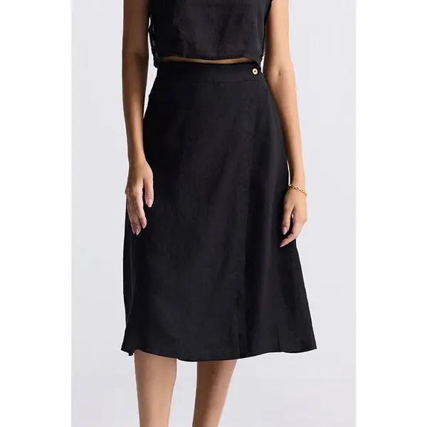 REISTOR Overlap Midi Skirt - Solid