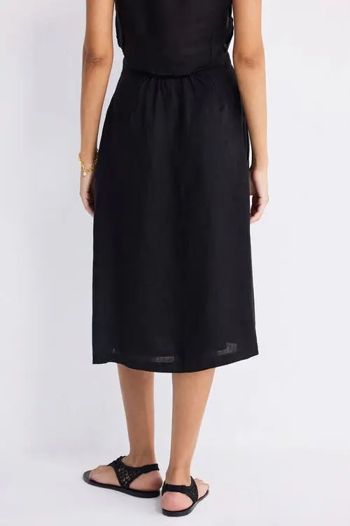 REISTOR Overlap Midi Skirt - Solid