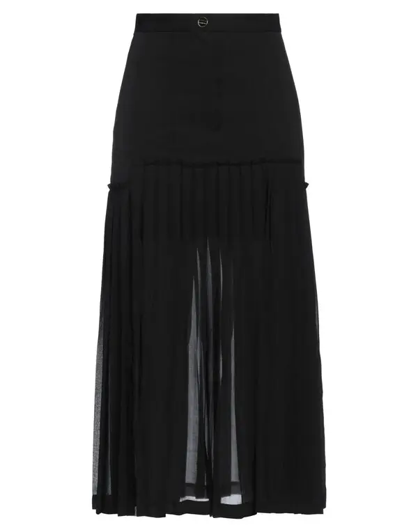Sandro Midi Skirt Size Polyester, Triacetate