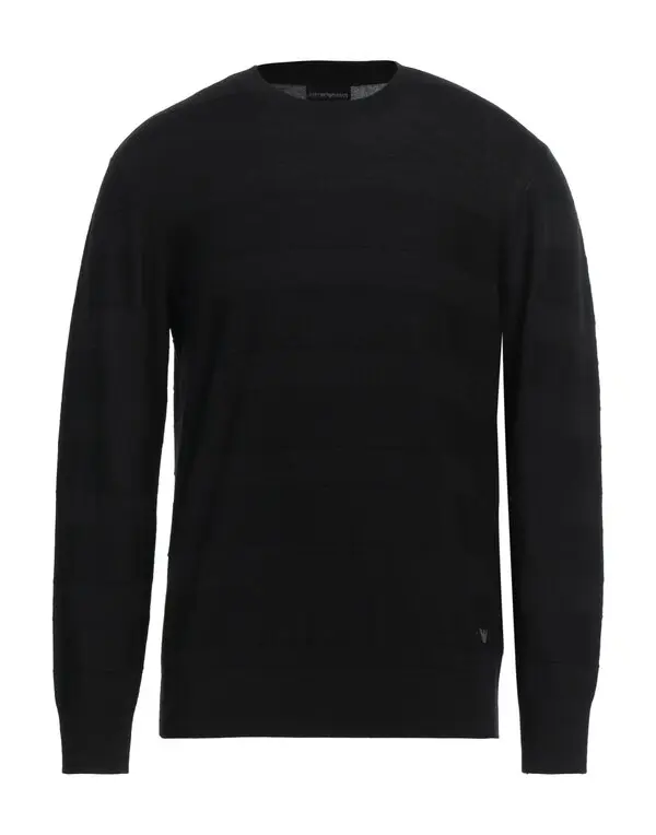 Emporio Armani Sweater In Virgin Wool Blend - Black