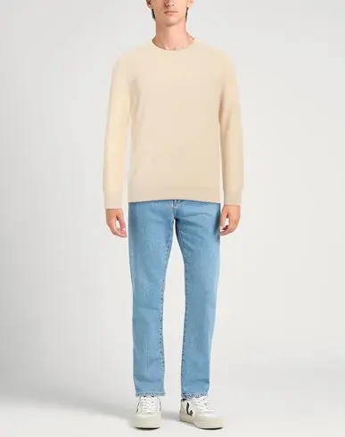 Alpha Studio Knitted Crewneck Sweater - Beige