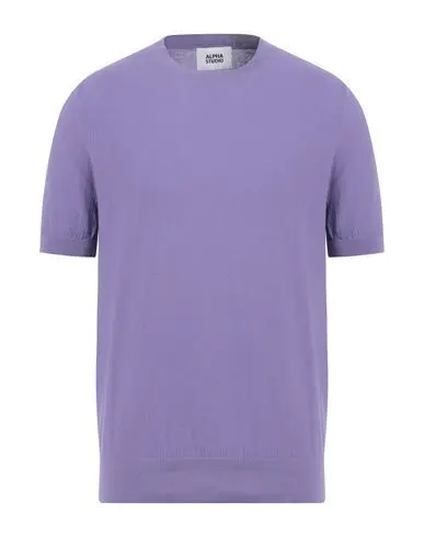 Alpha Studio Cotton Knit Sweater - Purple