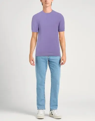 Alpha Studio Cotton Knit Sweater - Purple