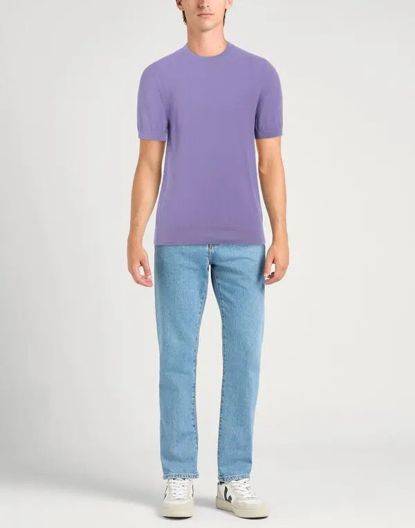 Alpha Studio Cotton Knit Sweater - Purple