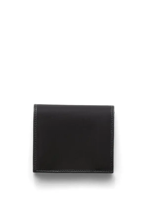 Prada Logo-plaque Bi-fold Wallet - Black