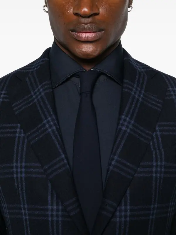 Eleventy Checkered Blazer - Blue