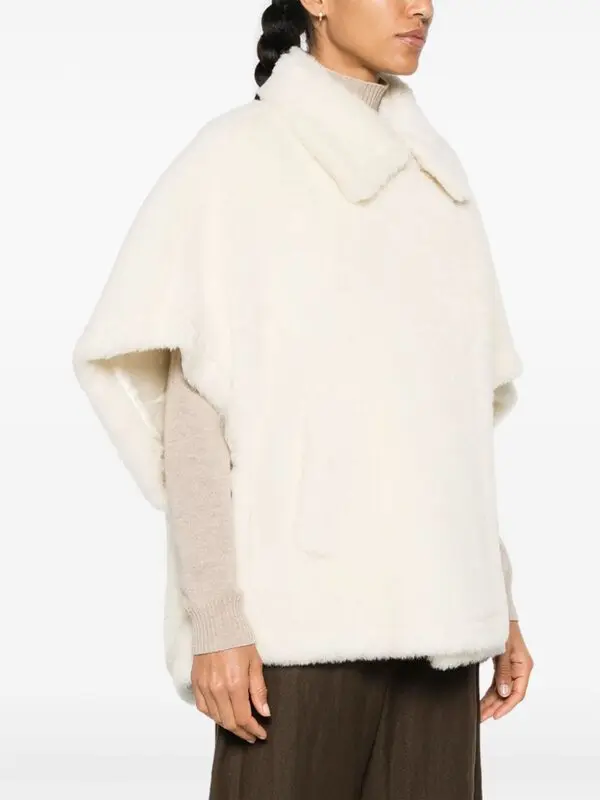 Max Mara Tebe Cape - White