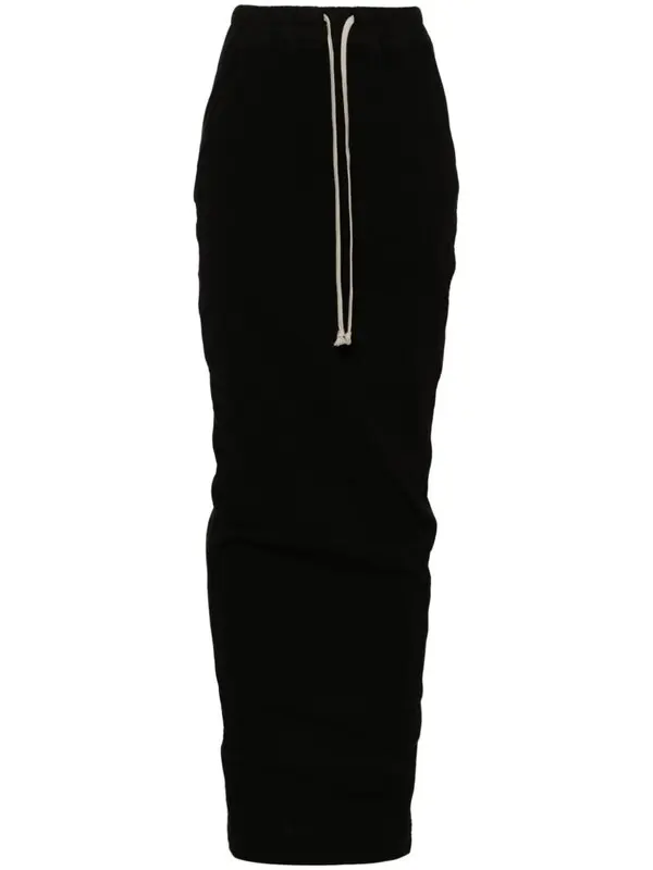 Rick Owens Pull On Pillar Maxi Skirt - Black
