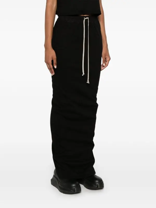 Rick Owens Pull On Pillar Maxi Skirt - Black