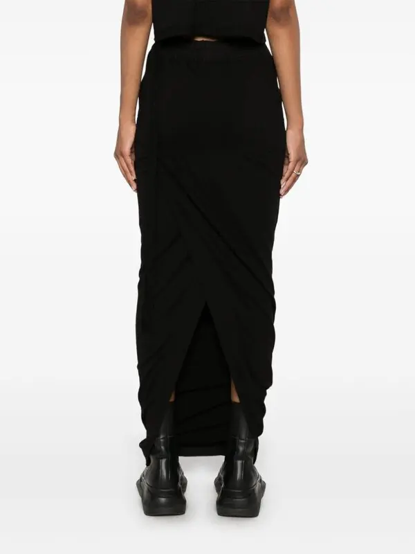 Rick Owens Pull On Pillar Maxi Skirt - Black