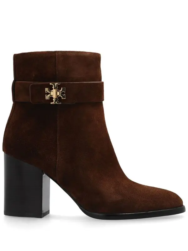 Tory Burch 90mm Logo-plaque Suede Ankle Boots