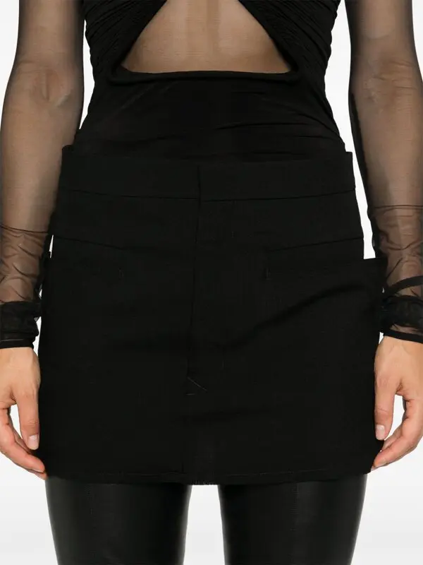 Rick Owens Cut-off Mini Skirt - Black