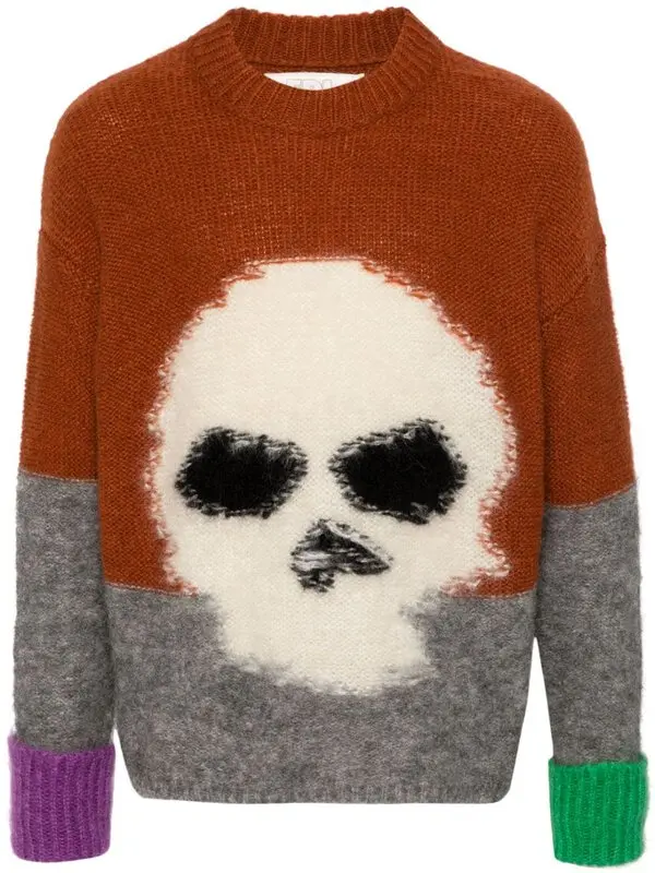 ERL Skull Intarsia-knit Sweater