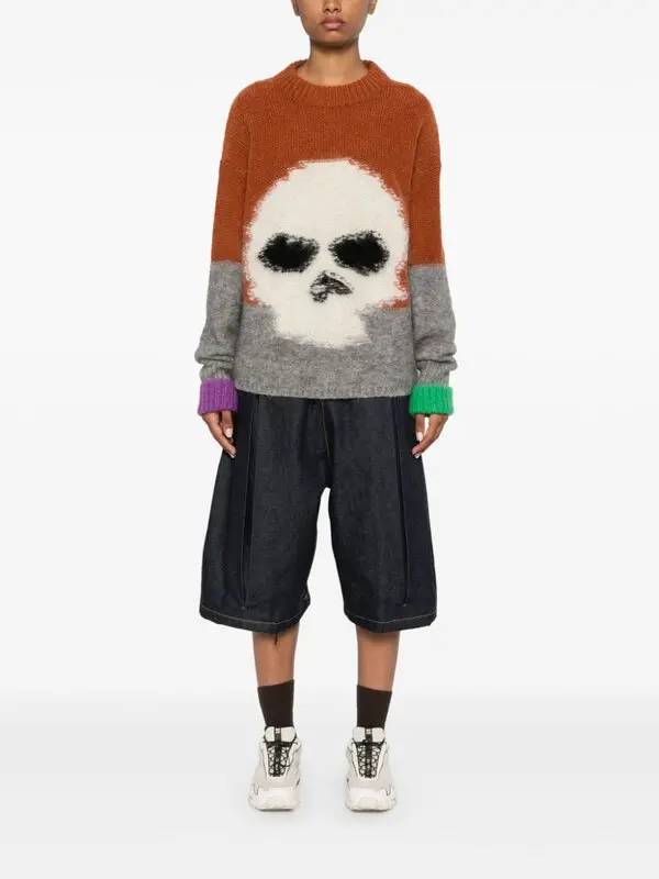 ERL Skull Intarsia-knit Sweater