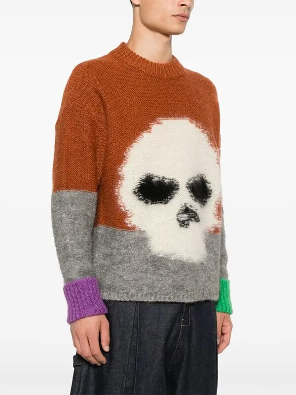 ERL Skull Intarsia-knit Sweater