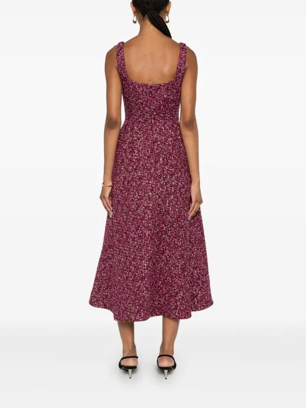 Alessandra Rich Sequin-Embellished Tweed Dress In Purple - 67% Off |  Editorialist