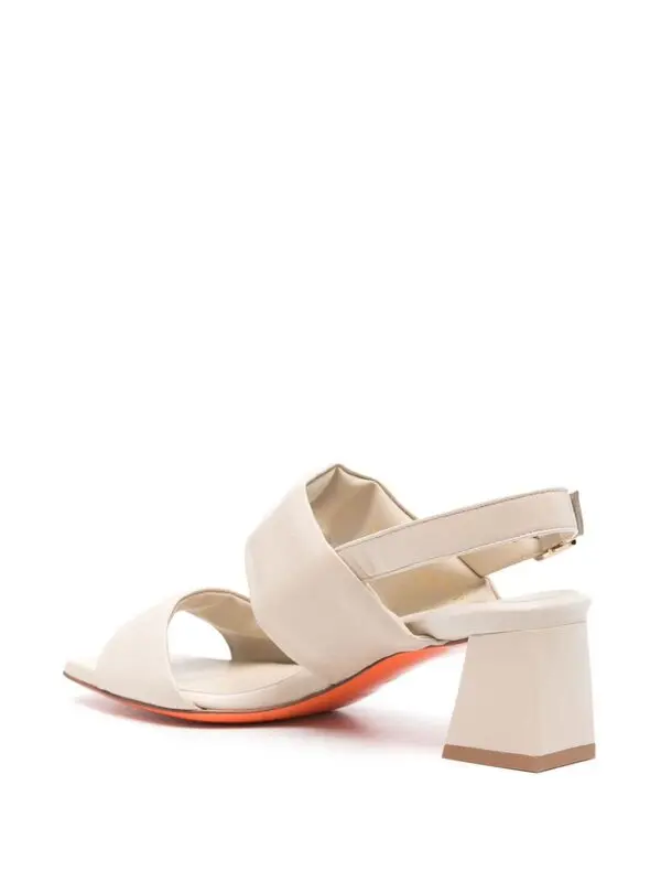 Santoni 60mm Double-strap Slingback Sandals - Neutrals