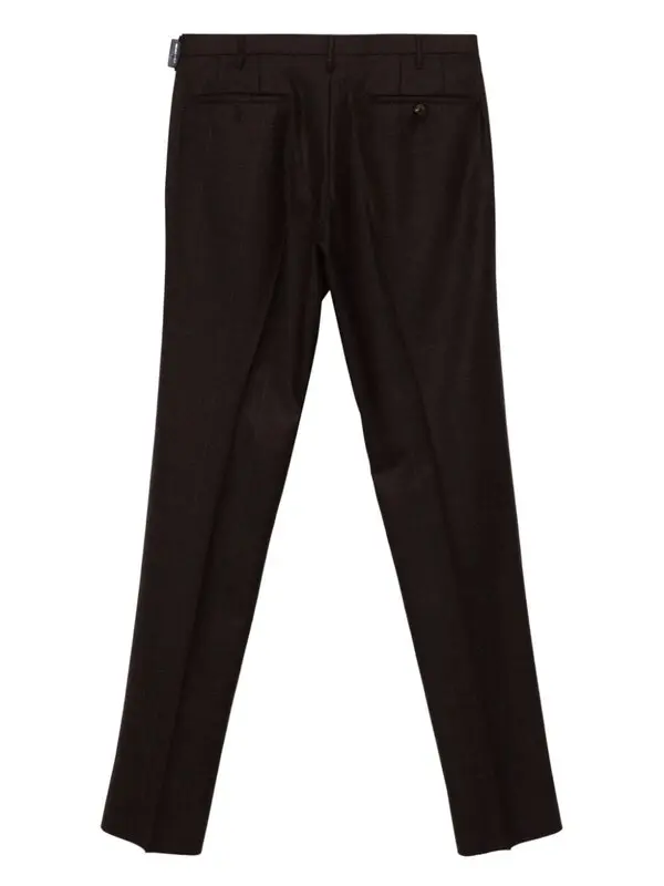 ROTA Checked Virgin Wool Trousers - Brown