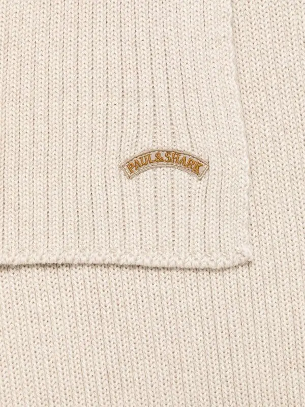 Paul & Shark Ribbed-knit Scarf - Neutrals