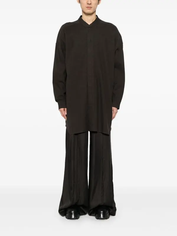 Rick Owens Snap Collar Faun Shirt - Grey