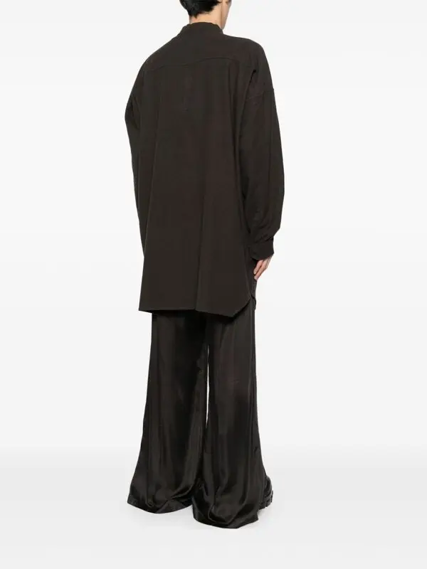 Rick Owens Snap Collar Faun Shirt - Grey