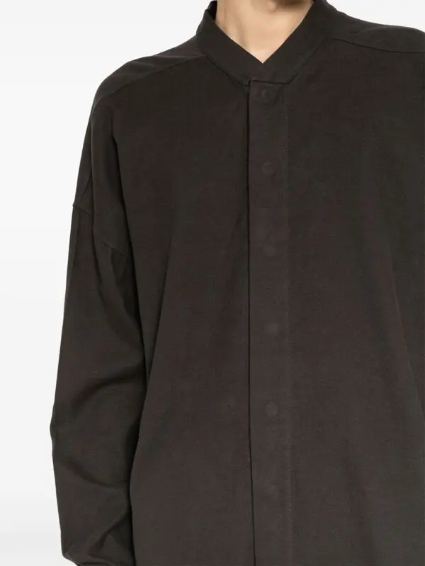 Rick Owens Snap Collar Faun Shirt - Grey